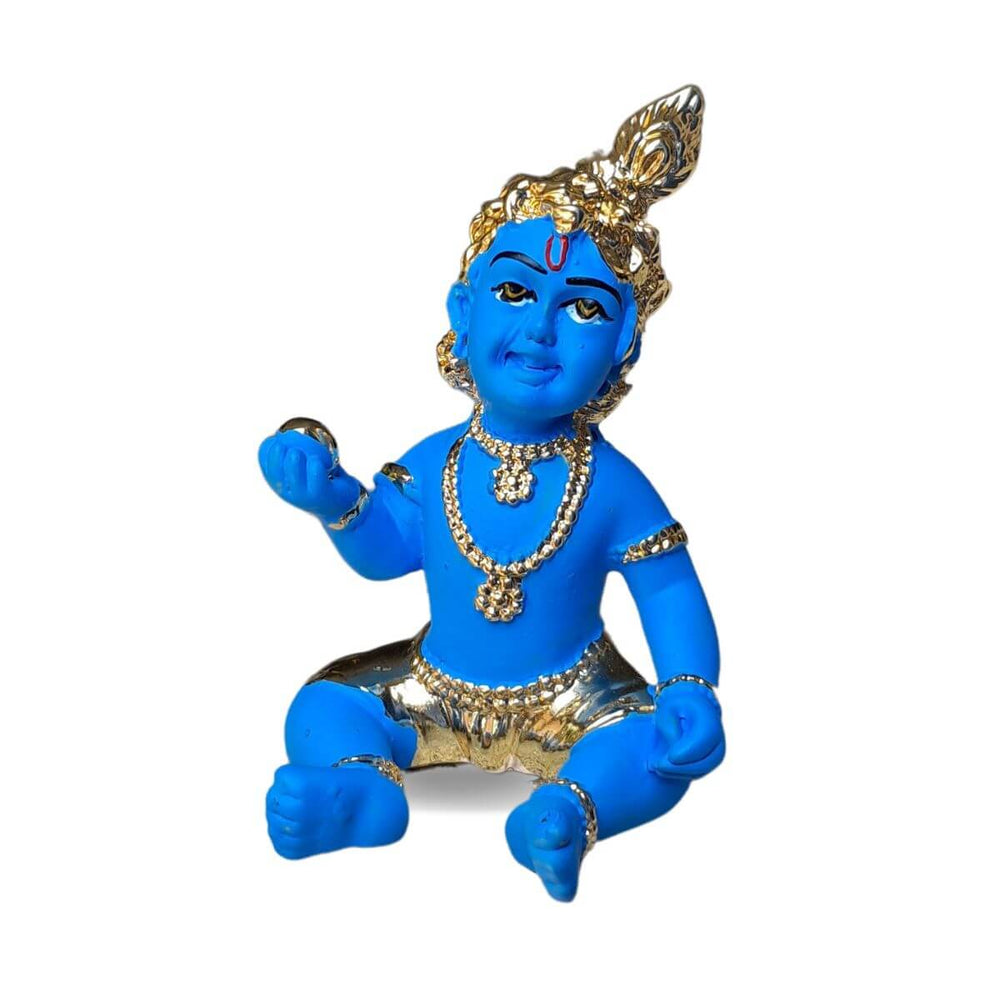 Buy Baby Krishna Blue Idol for Car – 6cm Resin Figurine – Arte House